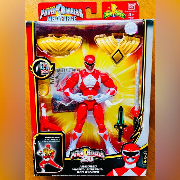 Bandai Namco | Toys | Nip 24 Sabans Armored Mighty Morphin Red Ranger ...